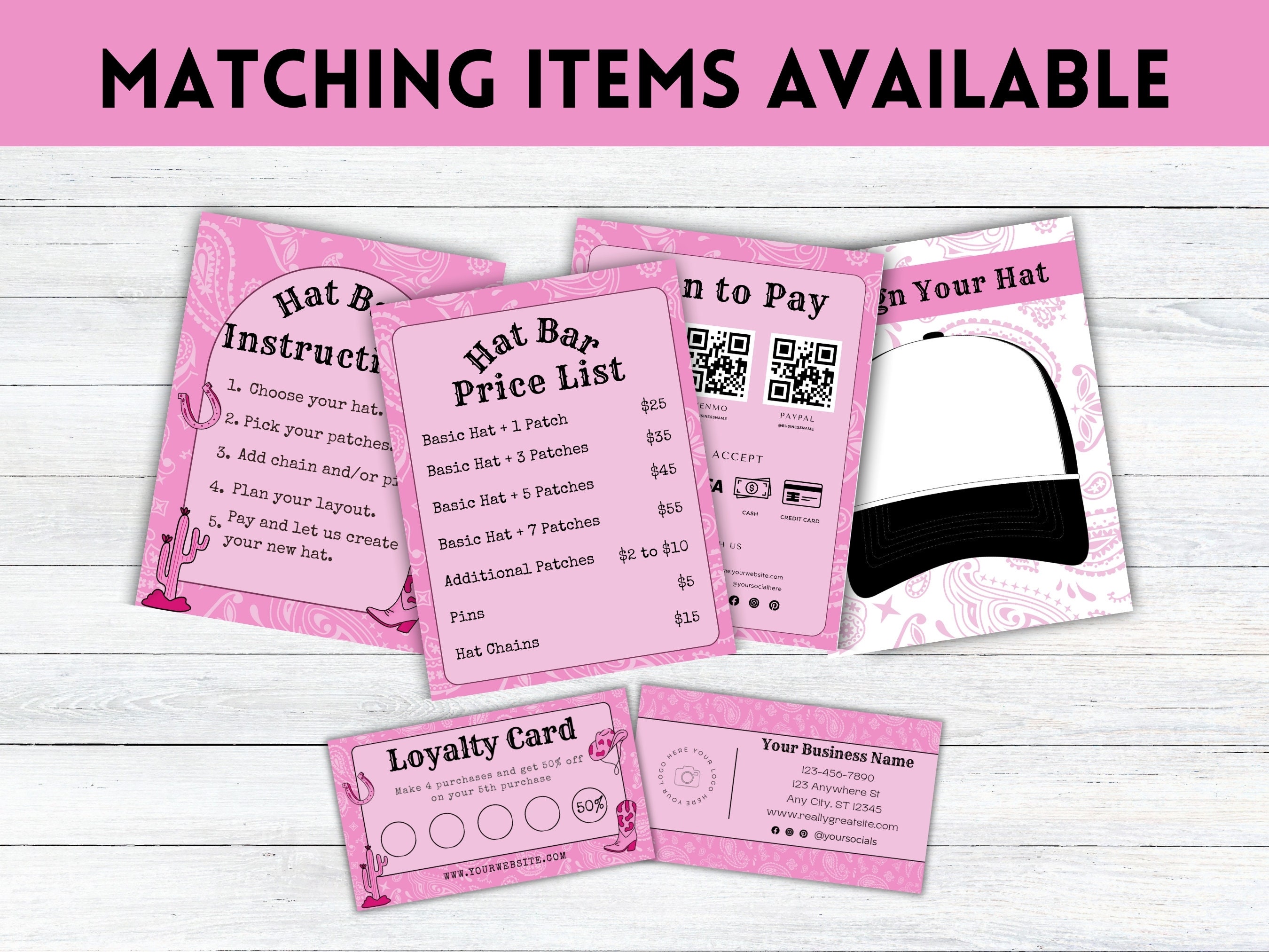 Trucker Hat Bar Pop-up Shop Flyer Template, Western Boutique, Grand ...