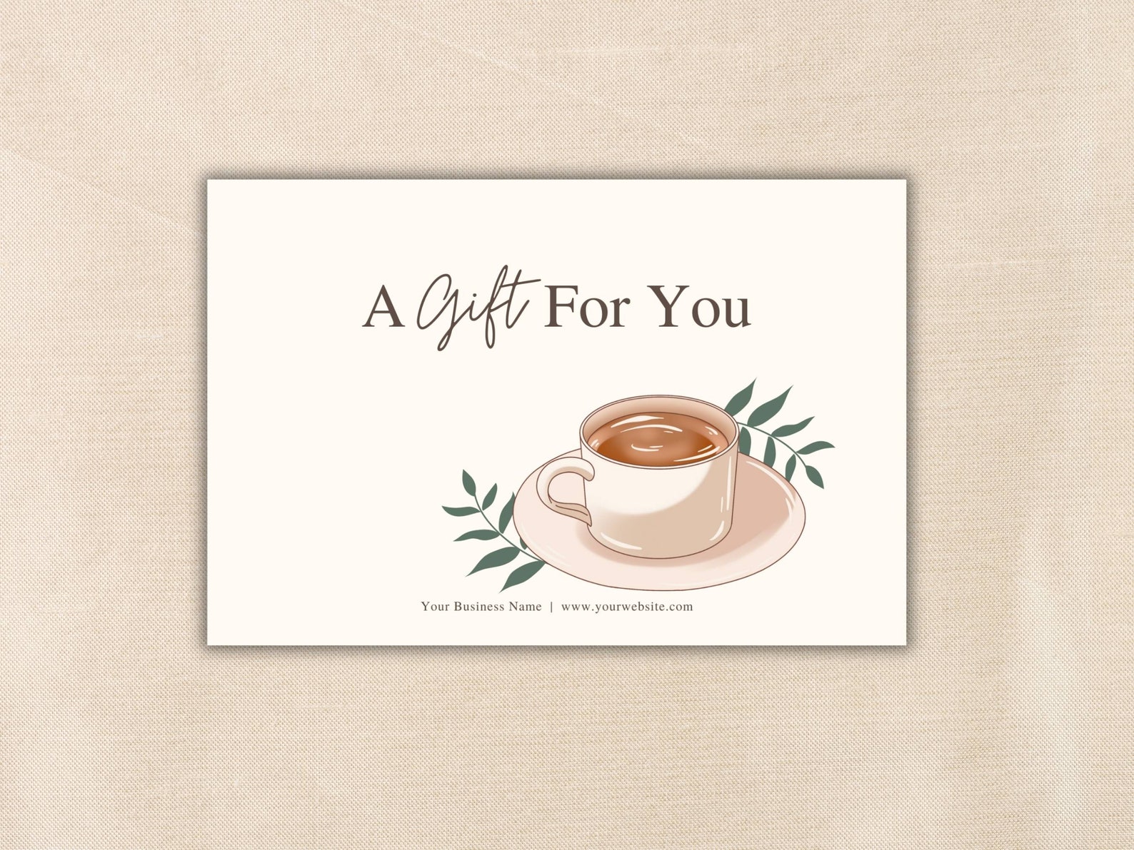 Coffee Shop Gift Certificate Template: Editable Canva Designs (digital ...