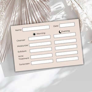 Skincare Routine Card Template: Esthetician Client Aftercare (canva) - Etsy