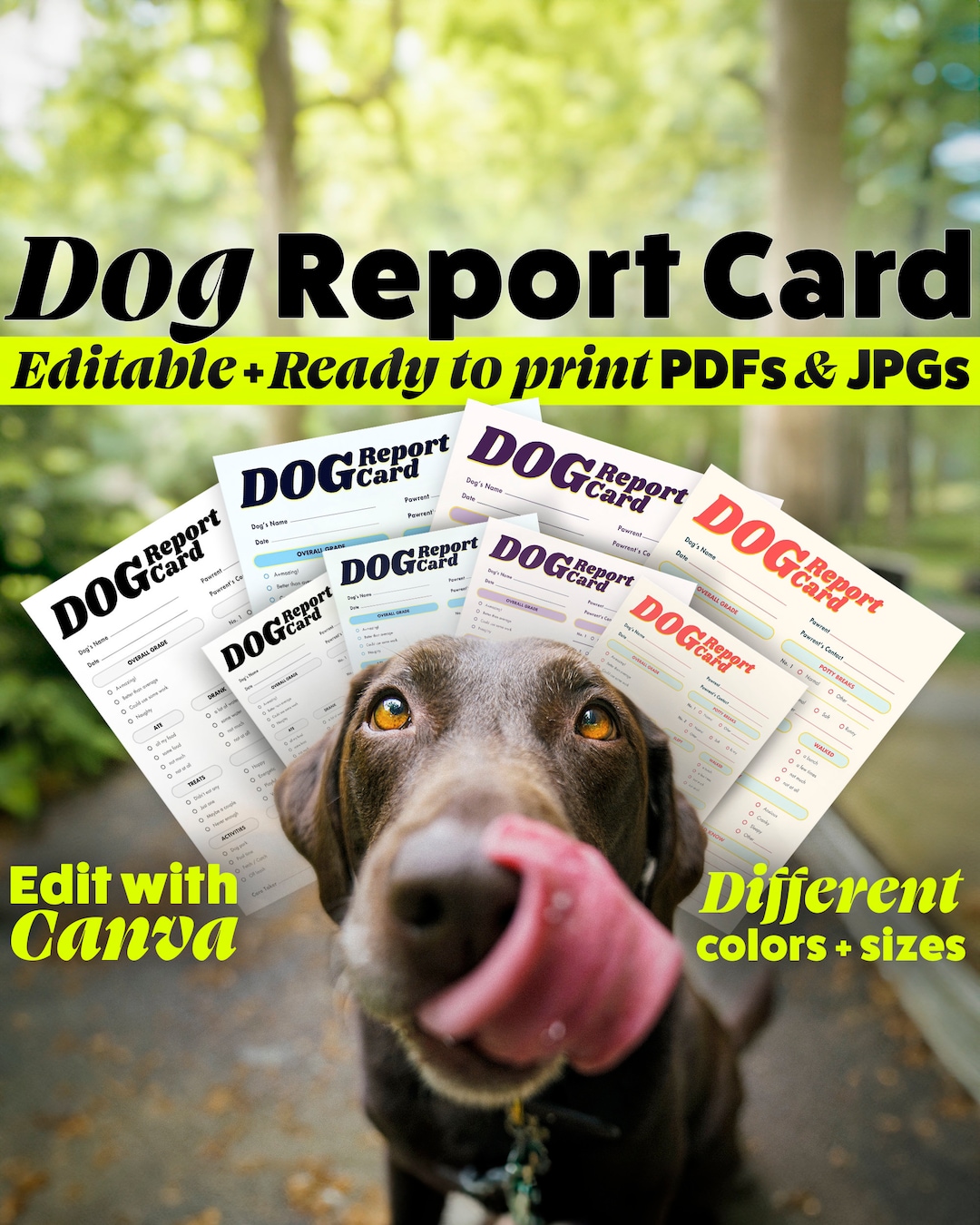 Dog Report Card Behavior Chart Dog Stuff Dog Training Log Pet Report ...