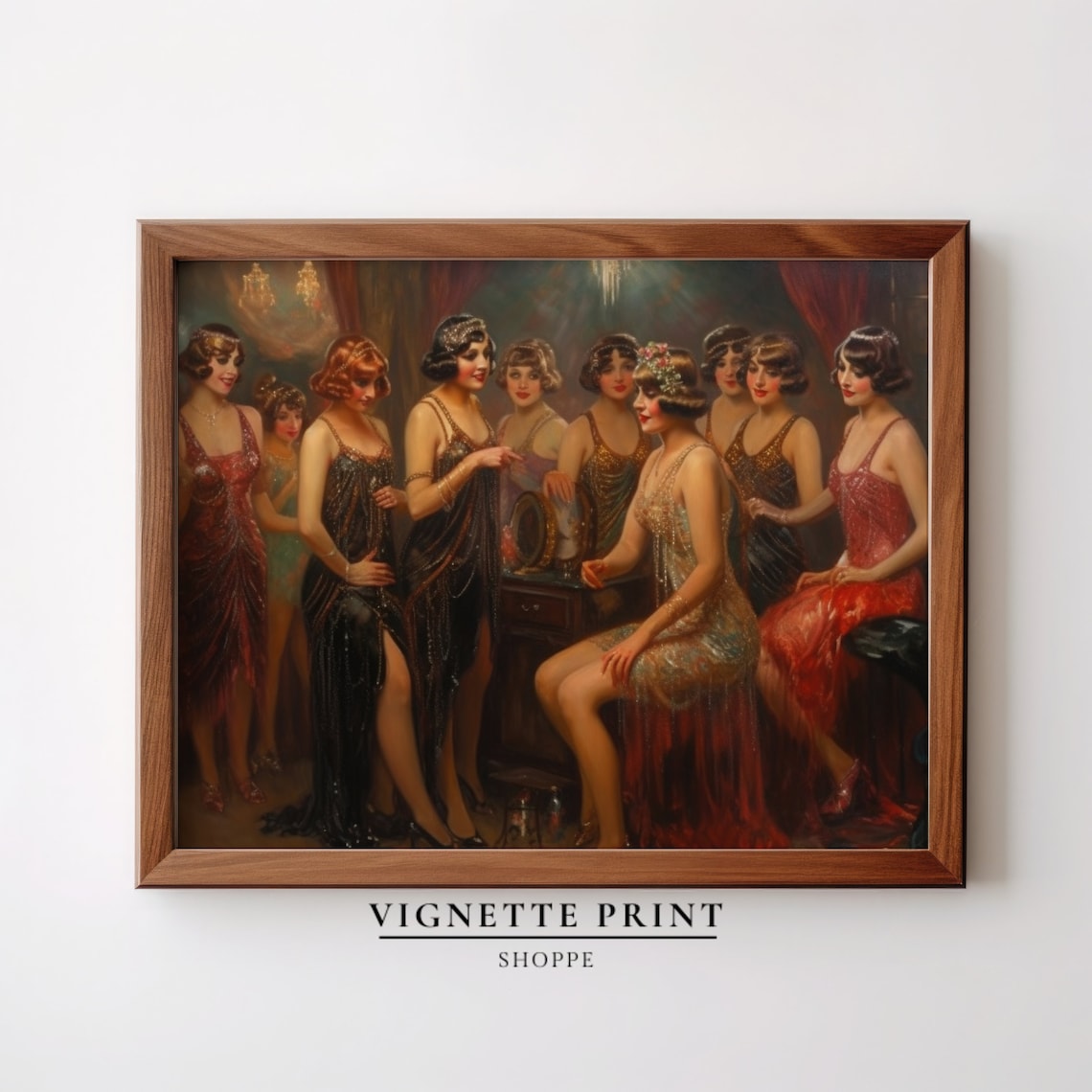 Vintage Flapper Girls Painting Printable Art 1920s Subculture Flapper ...