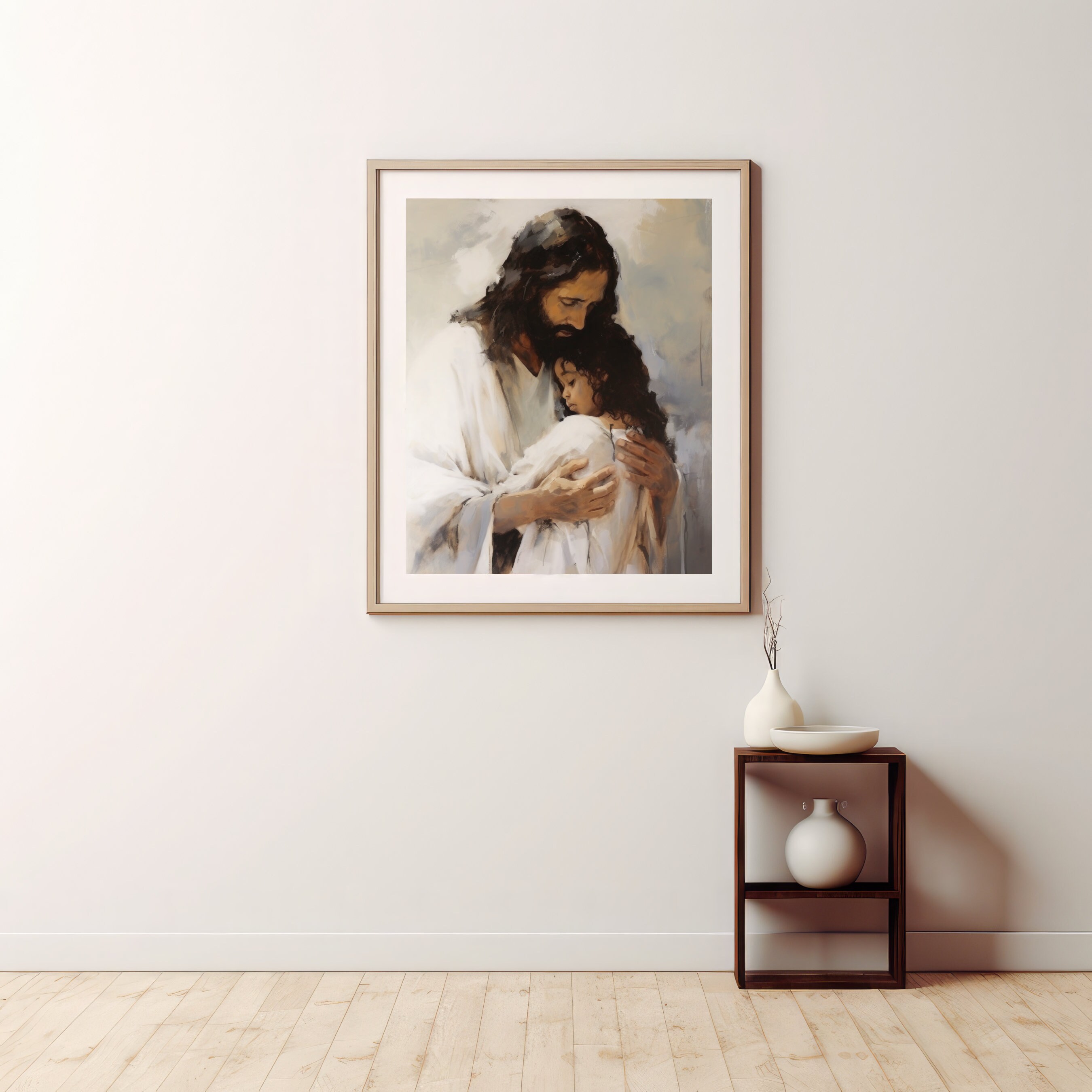 Jesus - Loving Embrace | Jesus Holds Little Girl | Printable Art ...