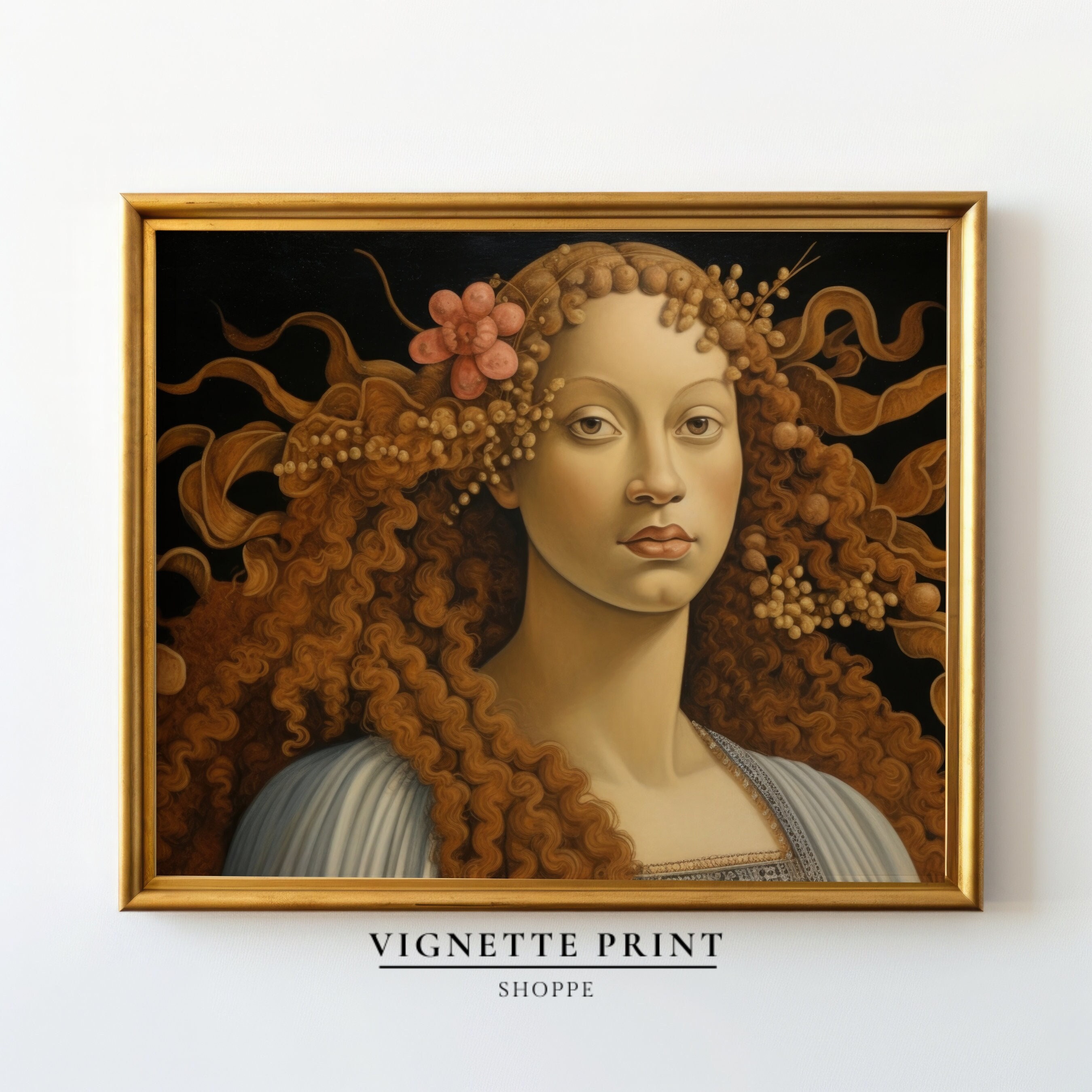 Renaissance Venus Portrait Print Art Goddess of Love Greek Aphrodite ...