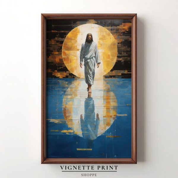 Jesus Walking on Water Art - Etsy
