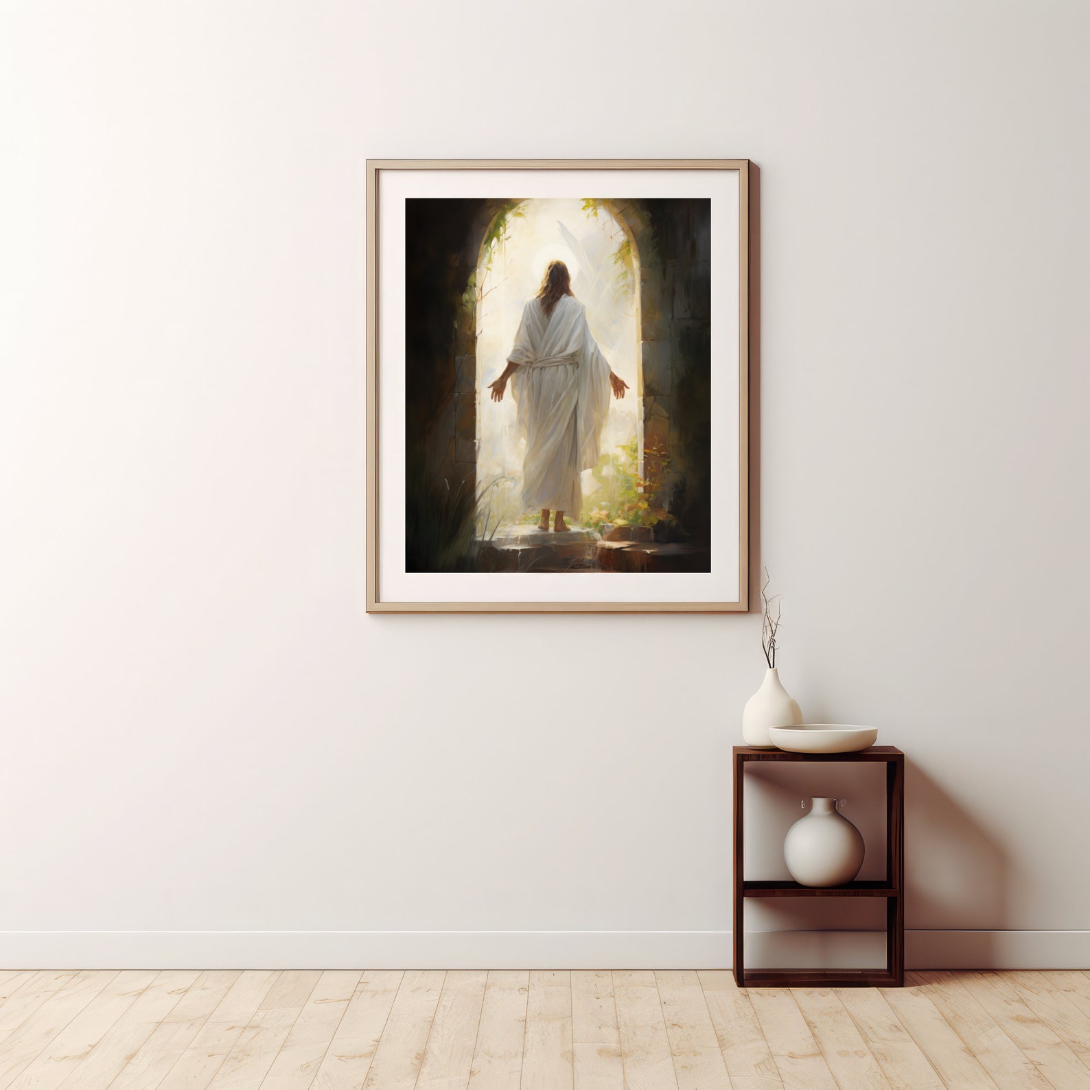 He is Risen the Garden Tomb Prints in His Hands Print Art the Tomb is ...