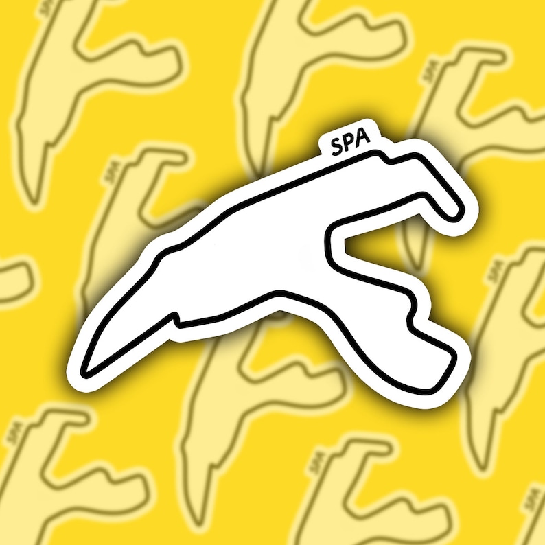 Race Track | Circuit De Spa-francorchamps | Belgium | Sticker | Decal ...