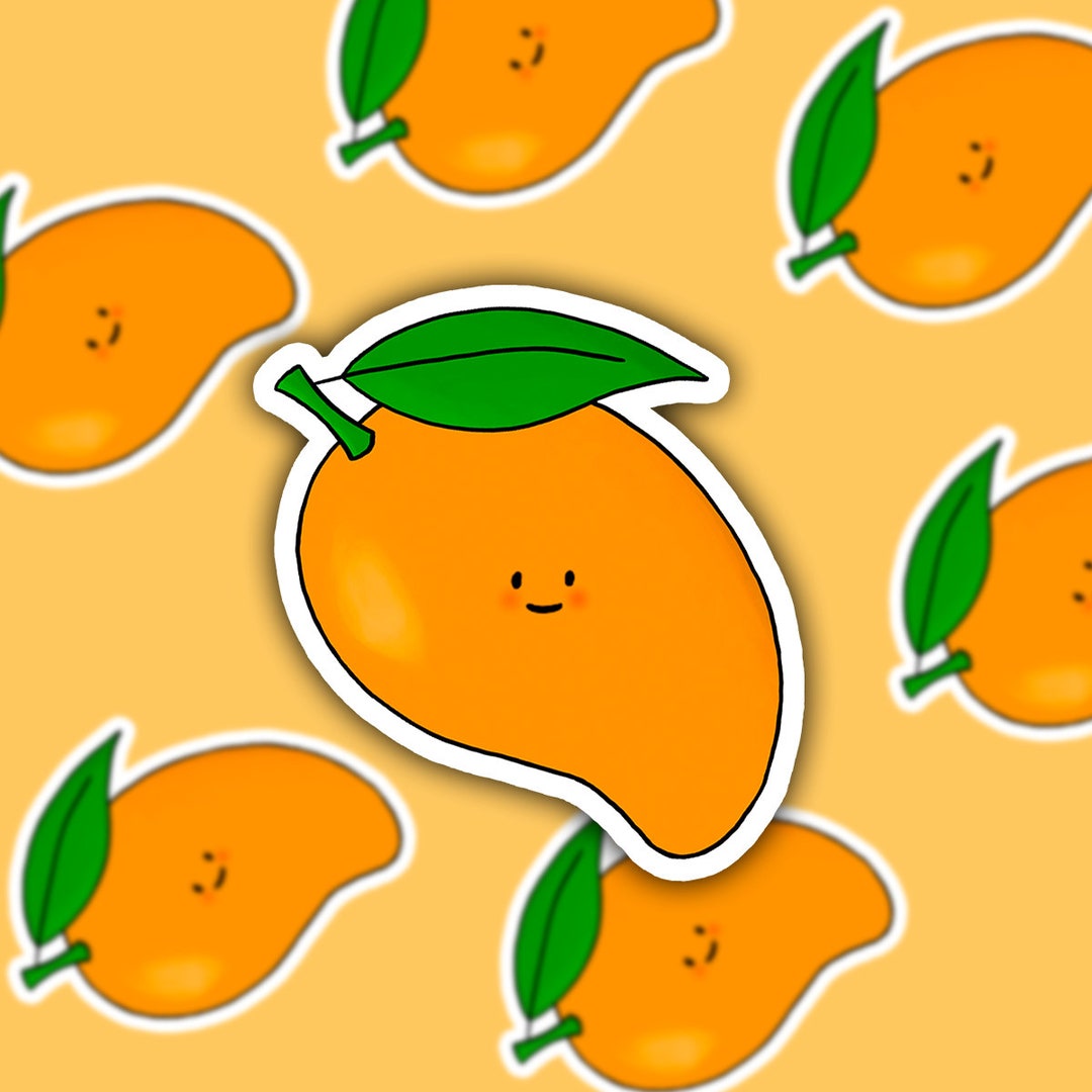 Mango Vinyl Sticker, Smiley Mango Decal - Etsy