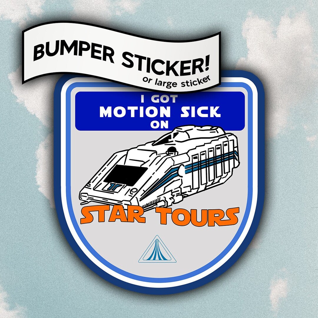 Disney Star Tours Bumper Sticker Large Sticker Cute Funny Car Decal - Etsy