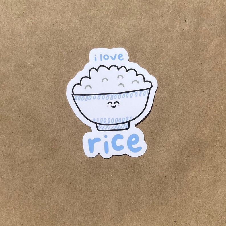 Raised on Rice Vinyl Sticker, Asian American AAPI Food Decal - Etsy