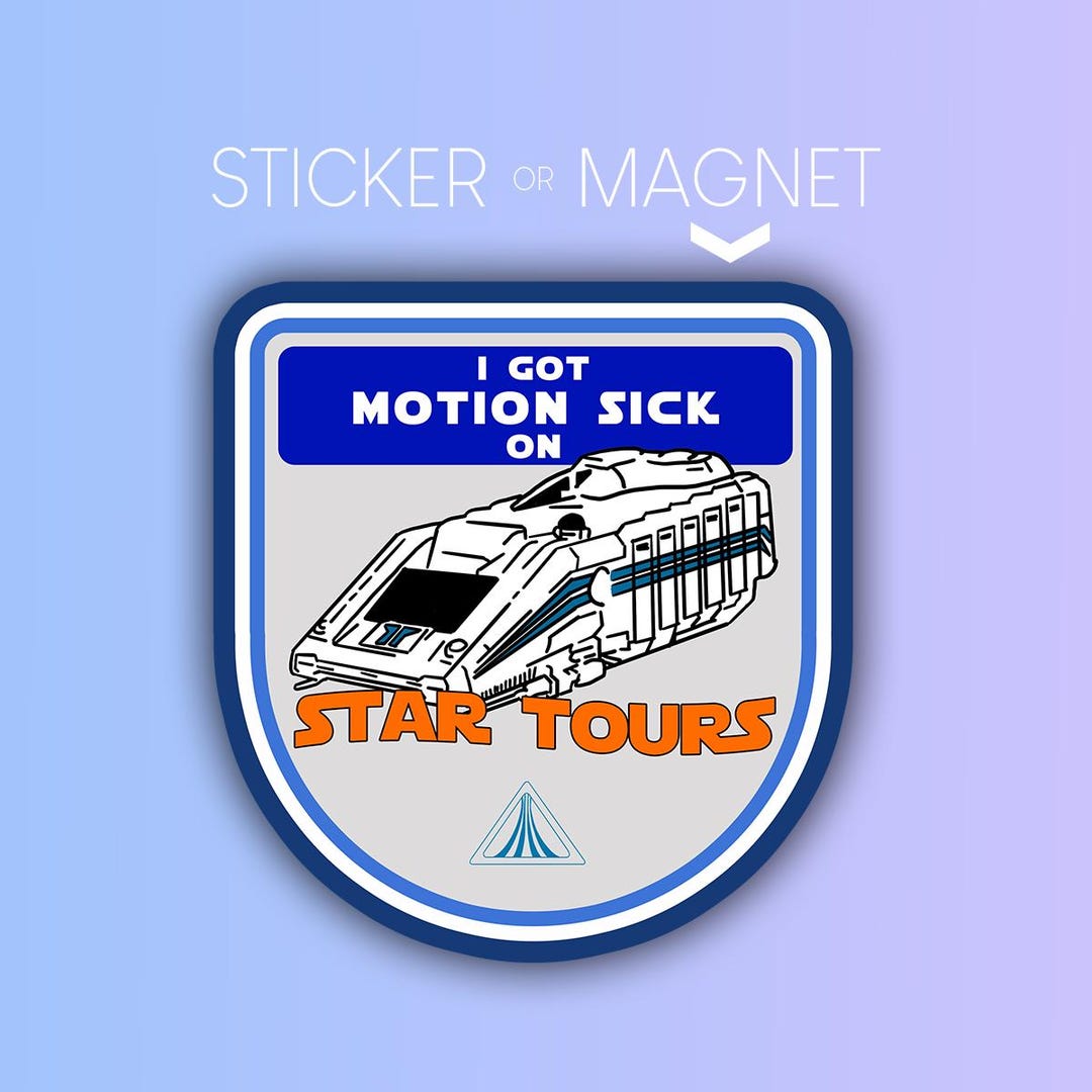 Disney | Star Tours | Motion Sick | Dizzy | Cute | Funny | Sticker ...