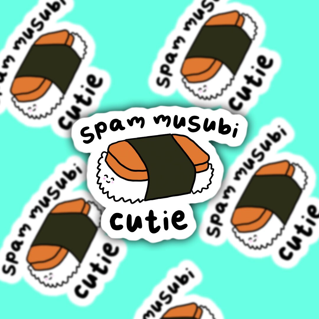 Spam Musubi Asian American AAPI Hawaiian Cute Food Snack Rice Sticker ...