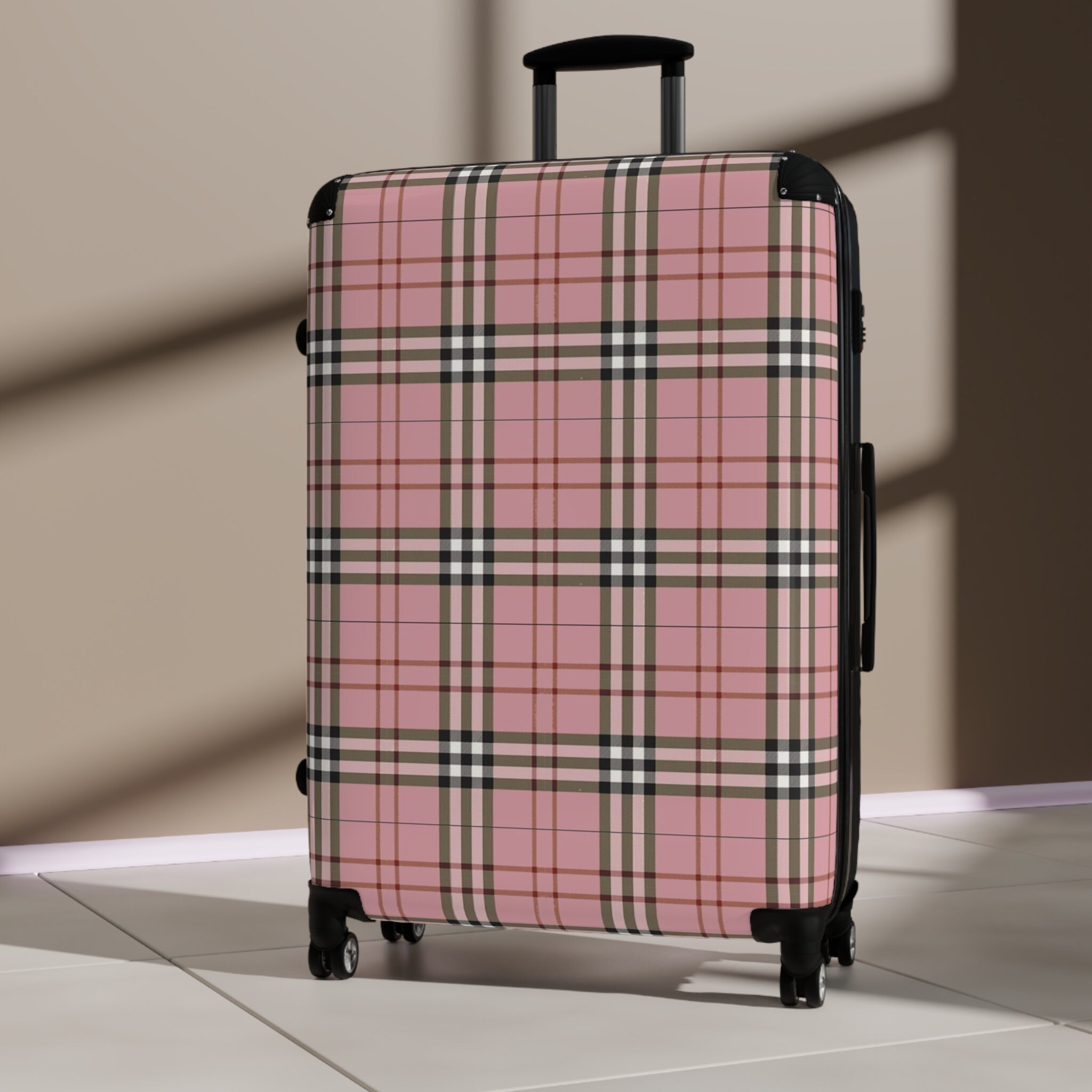 Plaid Suitcase Hard Shell Spinner Suitcase