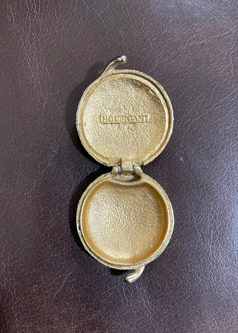 Vintage Houbigant Perfume Compact With Red Glass Cabochon - Etsy