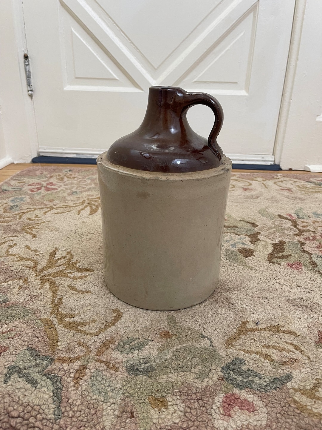 Antique Rustic Stoneware Jug Crock With Handle - Etsy