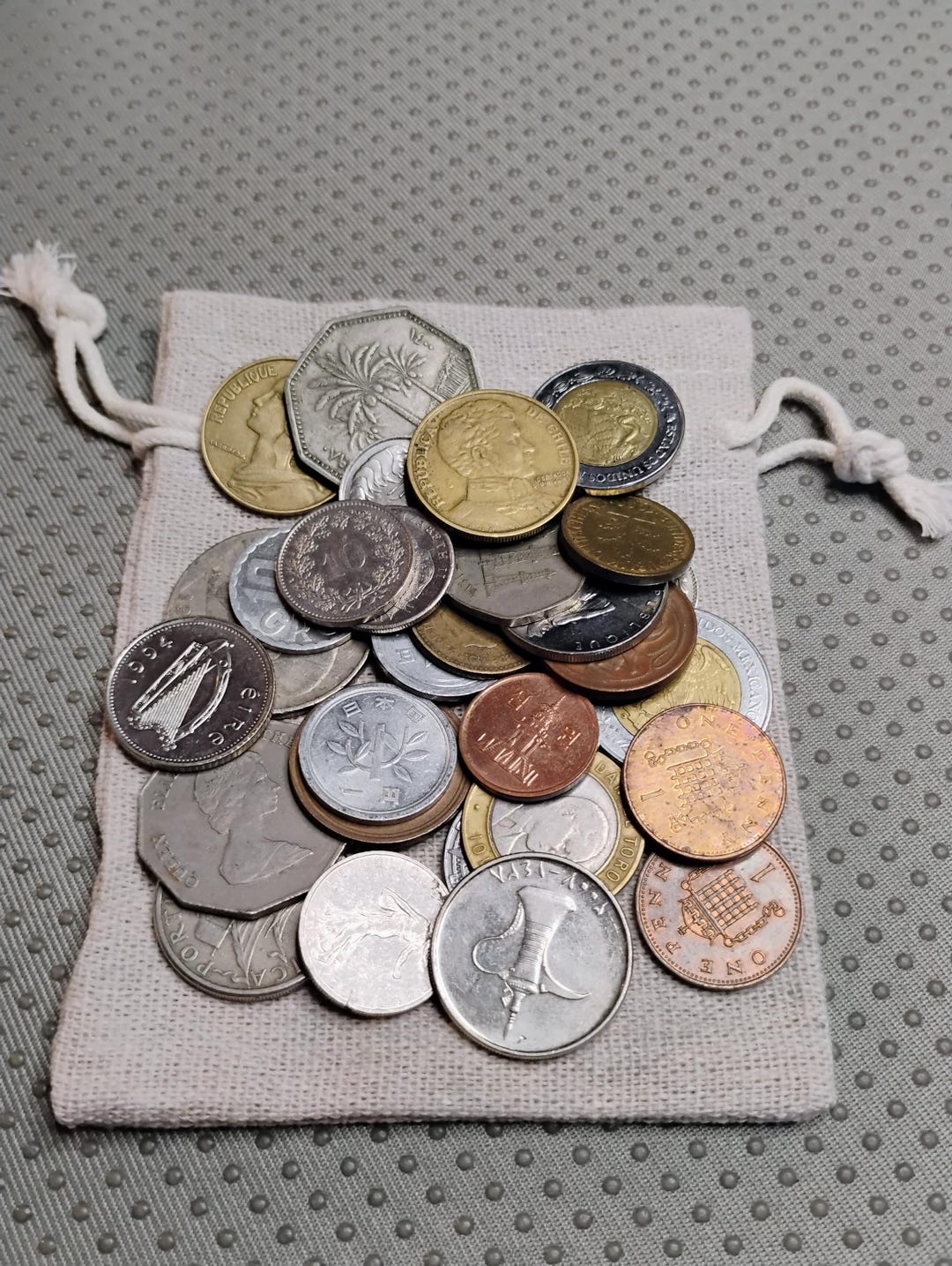 24 Count Assorted Real World Coins, Foreign Coin, Multiple ...