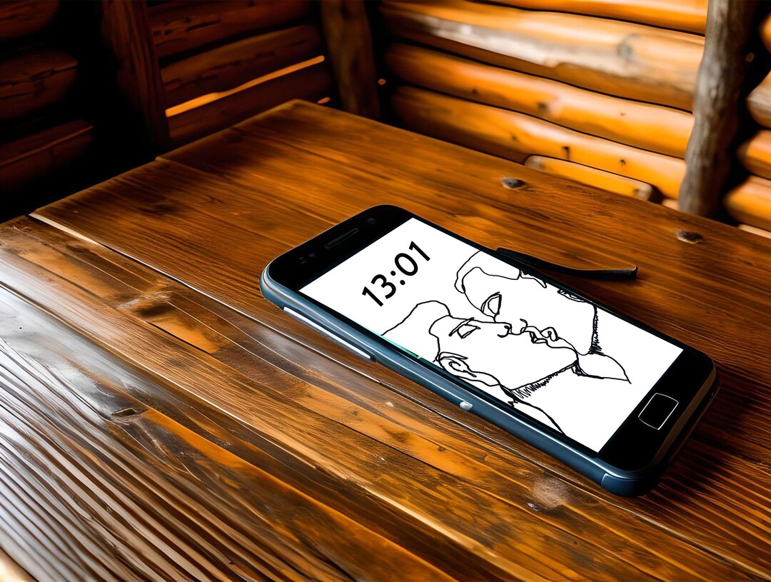 Couple Kissing Android/iphone Wallpaper - Etsy