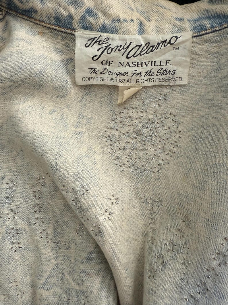 1990s Tony Alamo New York Denim Jacket - Etsy