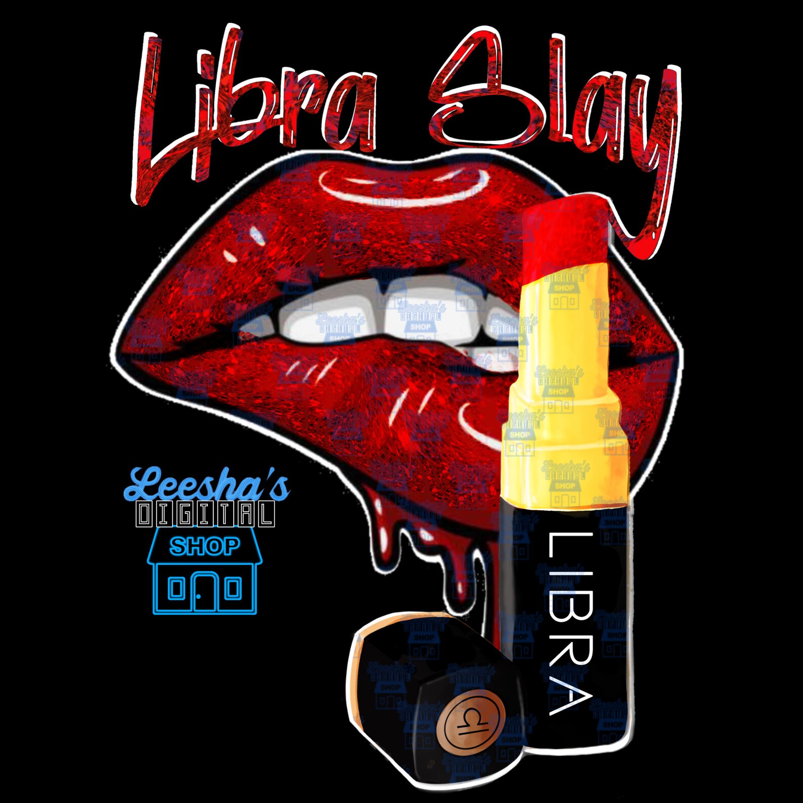 Libra Slay Lipstick, Drip Lips, Makeup, Zodiac Png, Instant Download ...