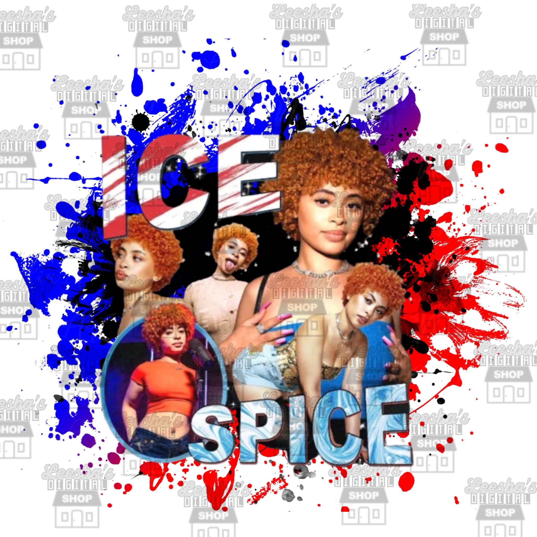 Ice Spice Splatter, U Thought I Was Feelin' U, Munch, PNG File ...