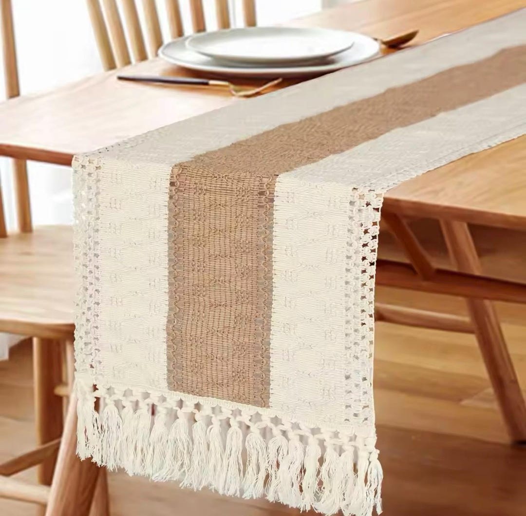 Chic Table Runner Farmhouse Style - Etsy