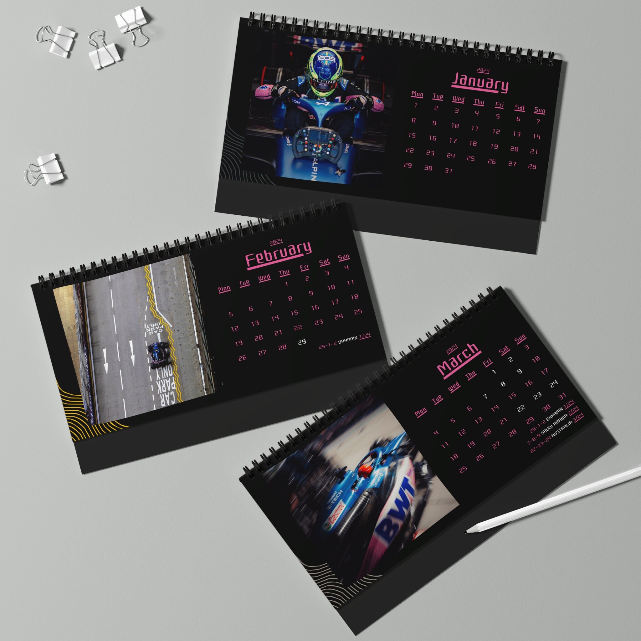 2024 F1 Calendar for Alpine Fans Free Worldwide Shipping Our Calendars ...