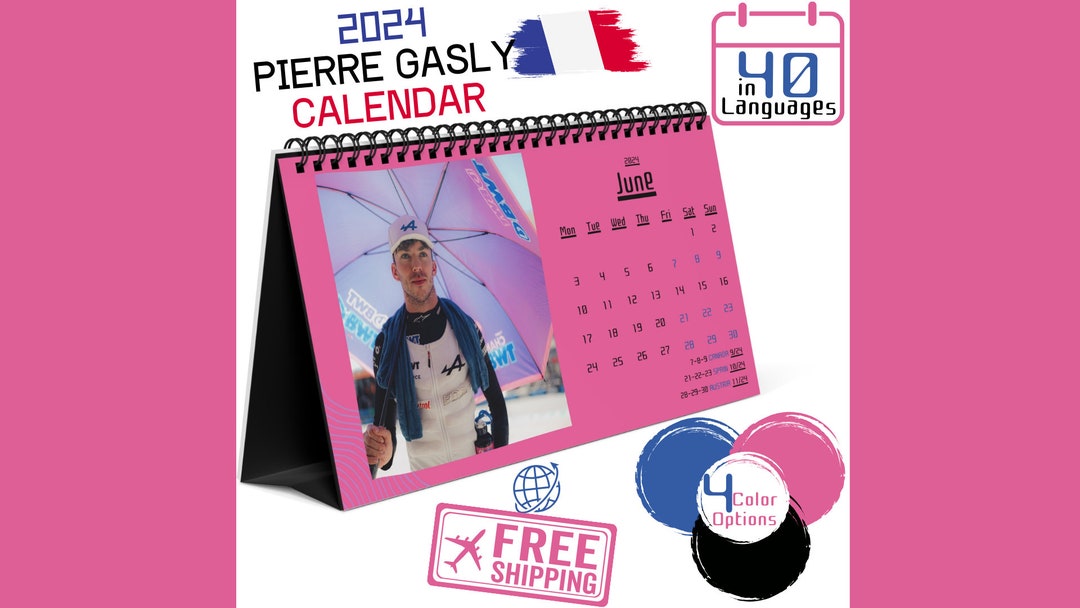 2024 F1 Calendar for Pierre Gasly Fans Our Calendars Are - Etsy