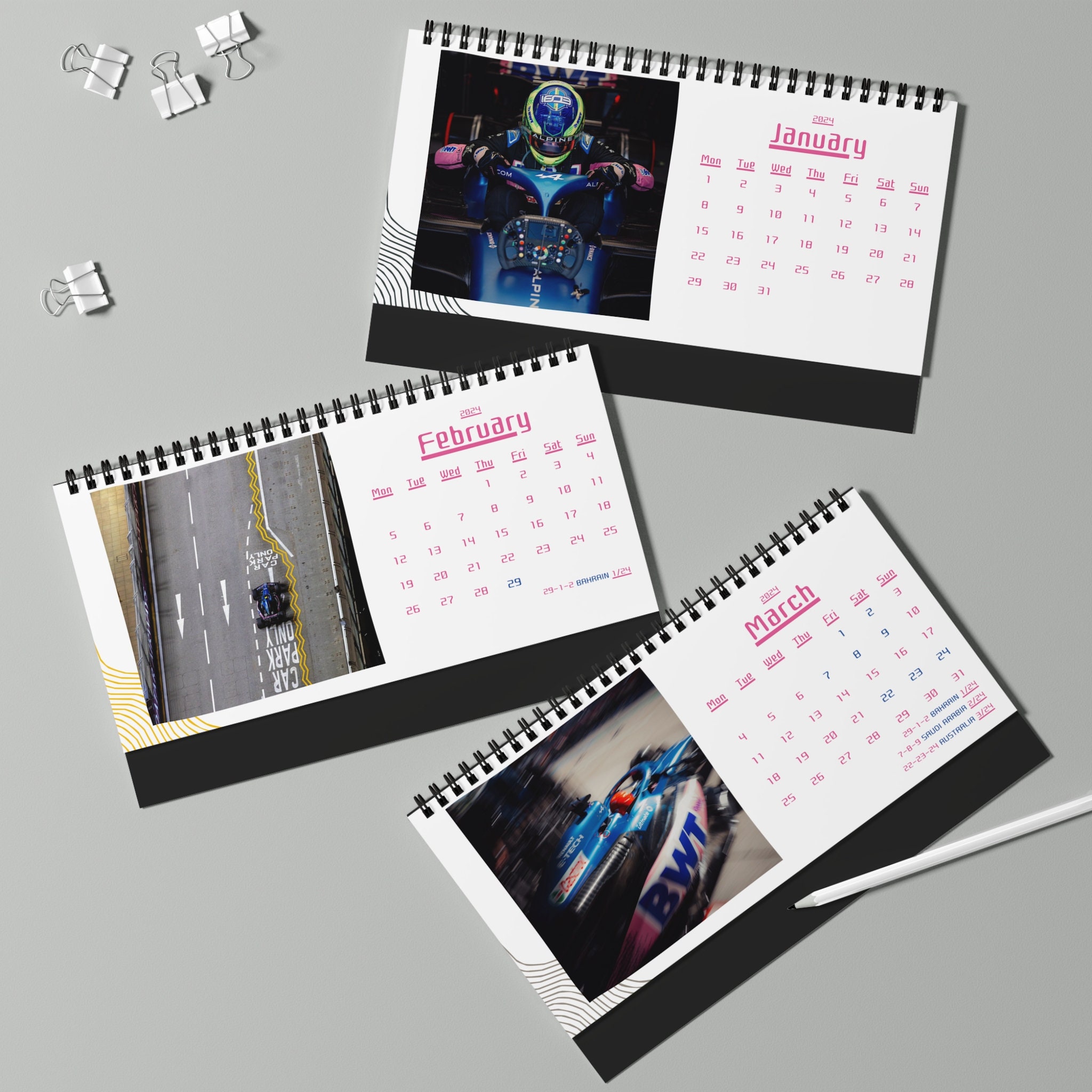 2024 F1 Calendar for Alpine Fans Free Worldwide Shipping Our Calendars ...