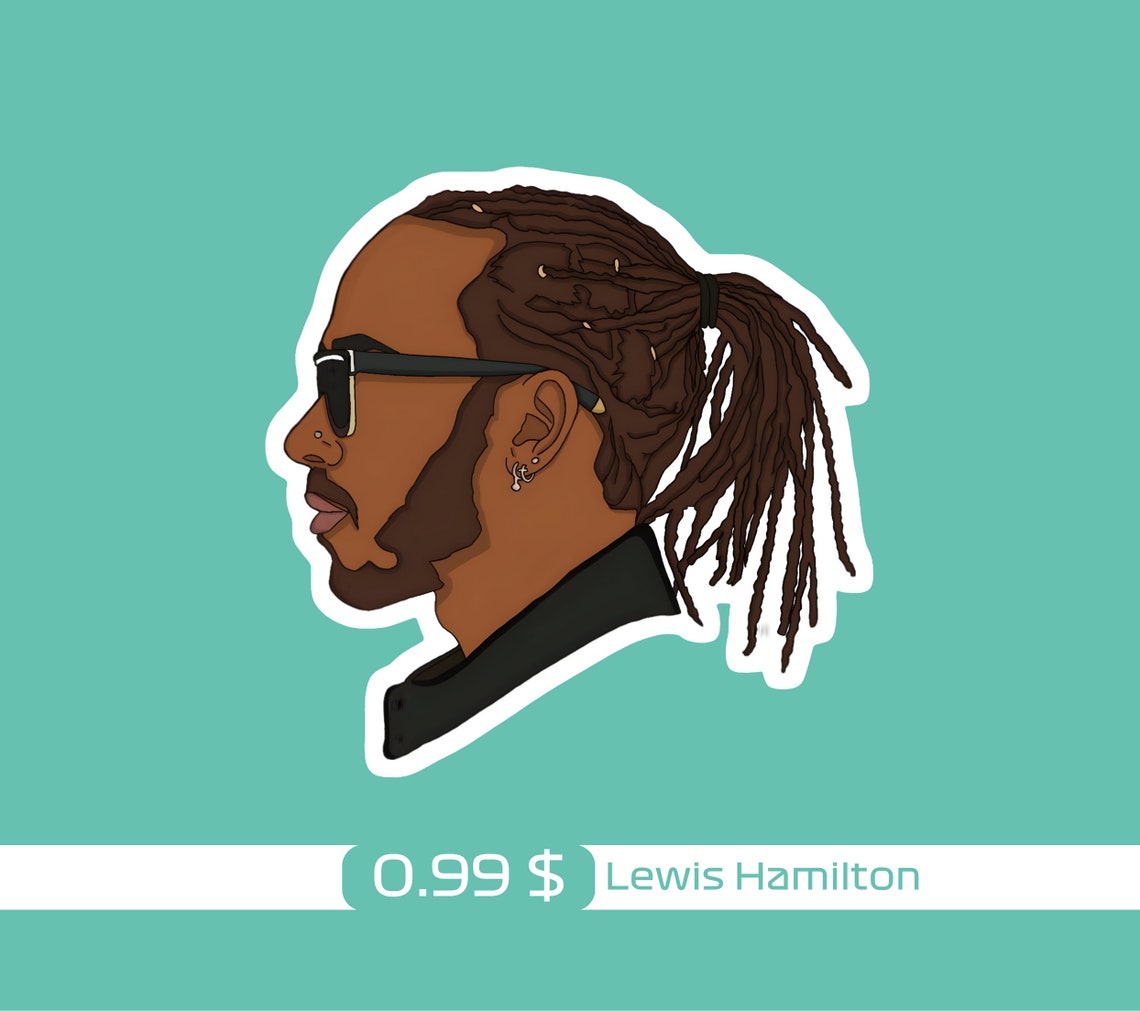 Lewis Hamilton Lewis Hamilton Sticker Pack 22 Types Durable and ...