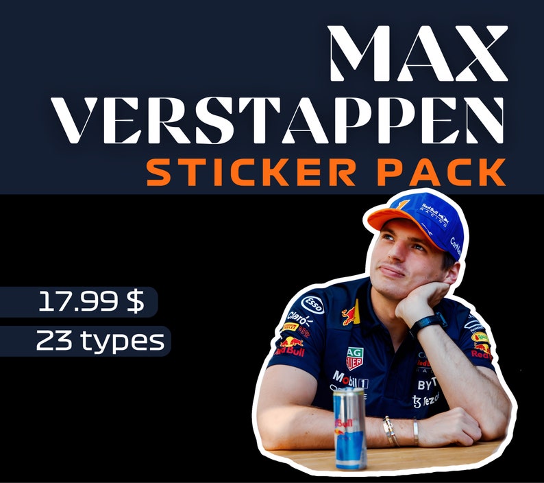 Verstappen's Eyes Max Verstappen Sticker Pack 23 Types Durable and ...