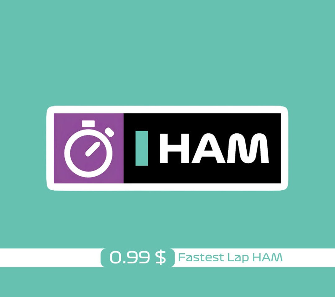 Fastest Lap HAM Lewis Hamilton Sticker Pack 22 Types Durable and ...