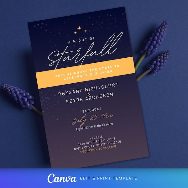 Starfall Ball Invitation - Etsy