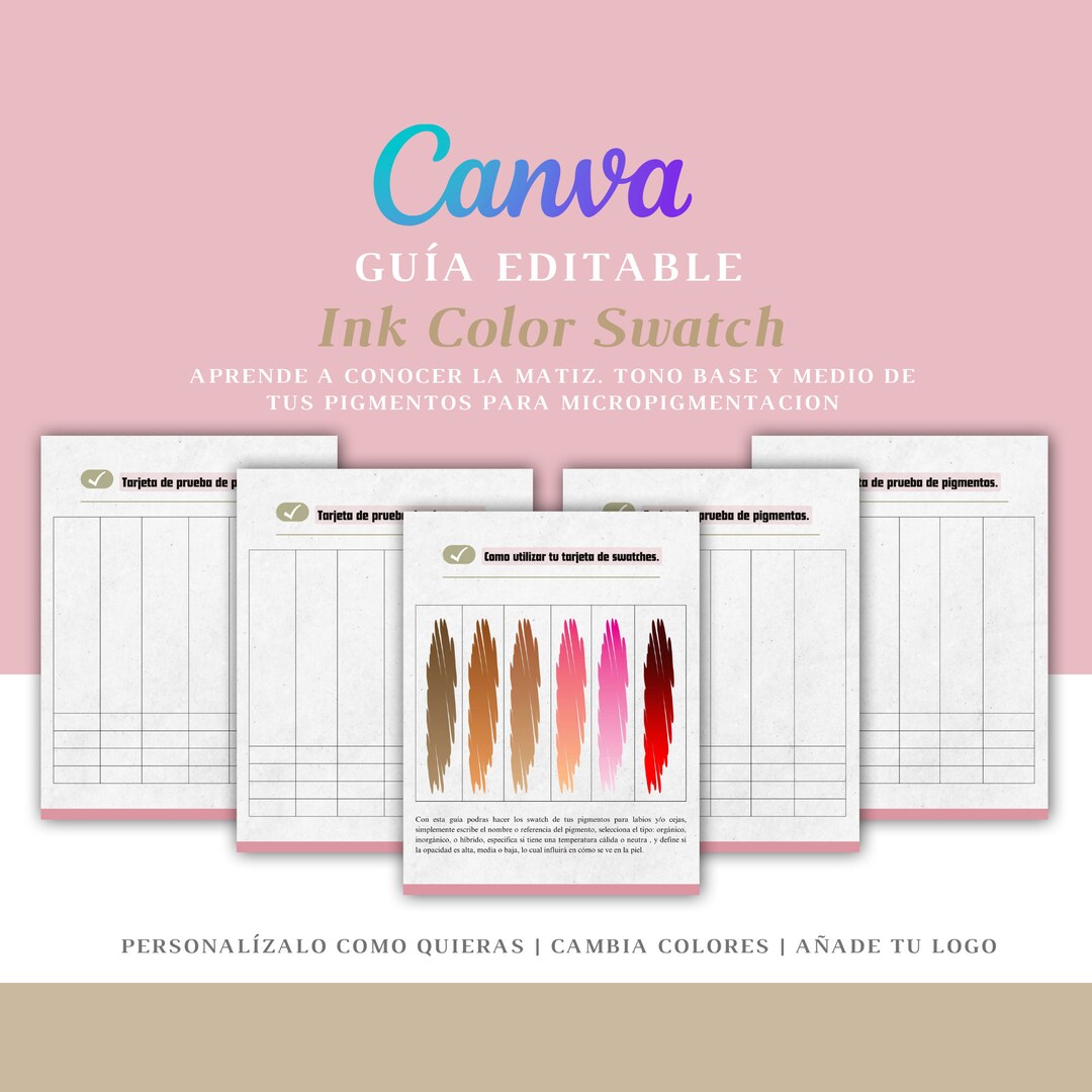 Permanent Makeup Ink Color Swatch Sheets for Brows & Lips. - Etsy