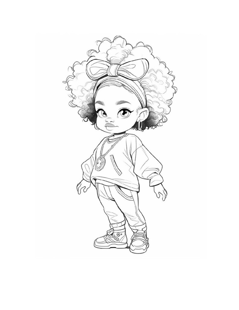 African American Kids Coloring Book - Etsy