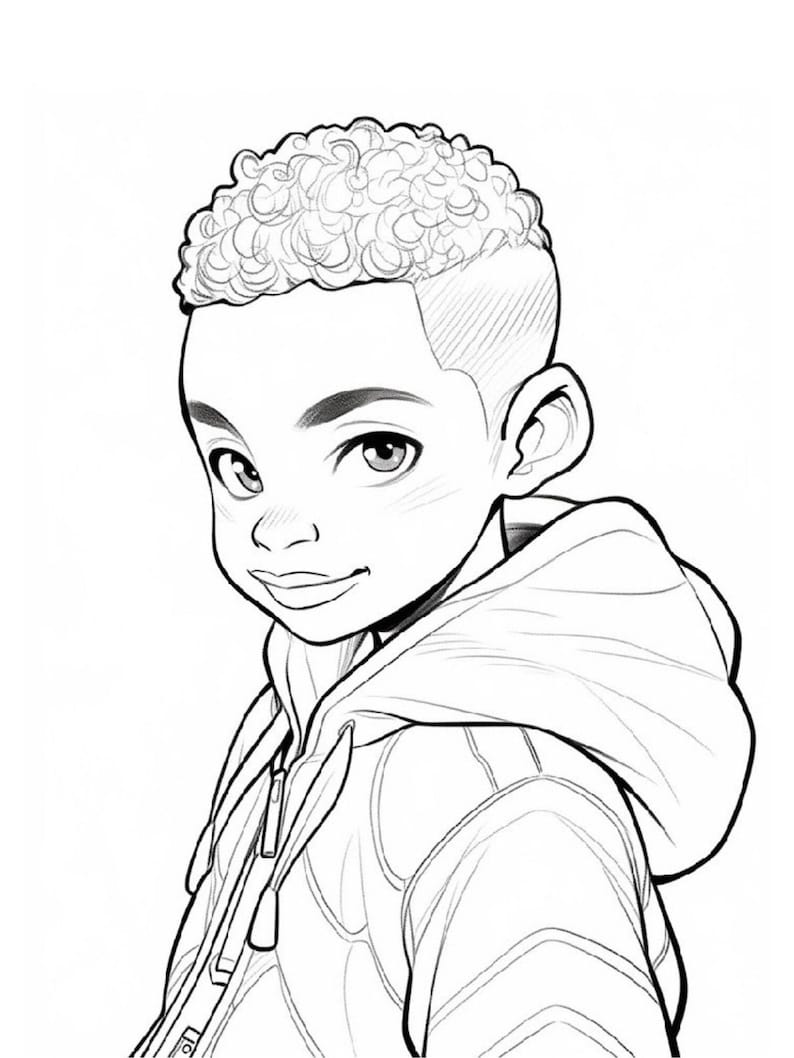 African American Kids Coloring Book - Etsy