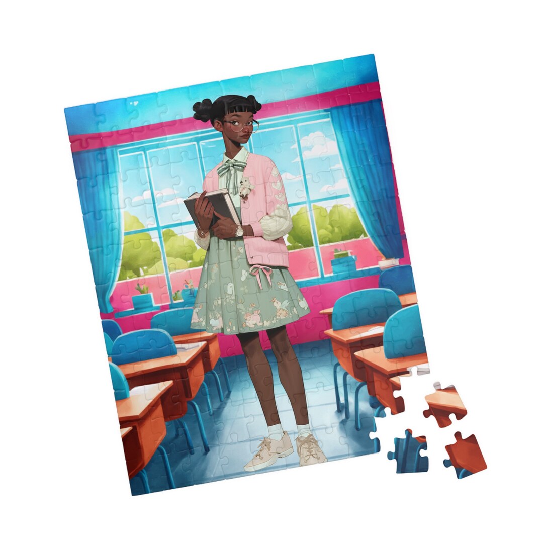 Teen School Girl Puzzle African American Puzzle Teen Birthday Black ...