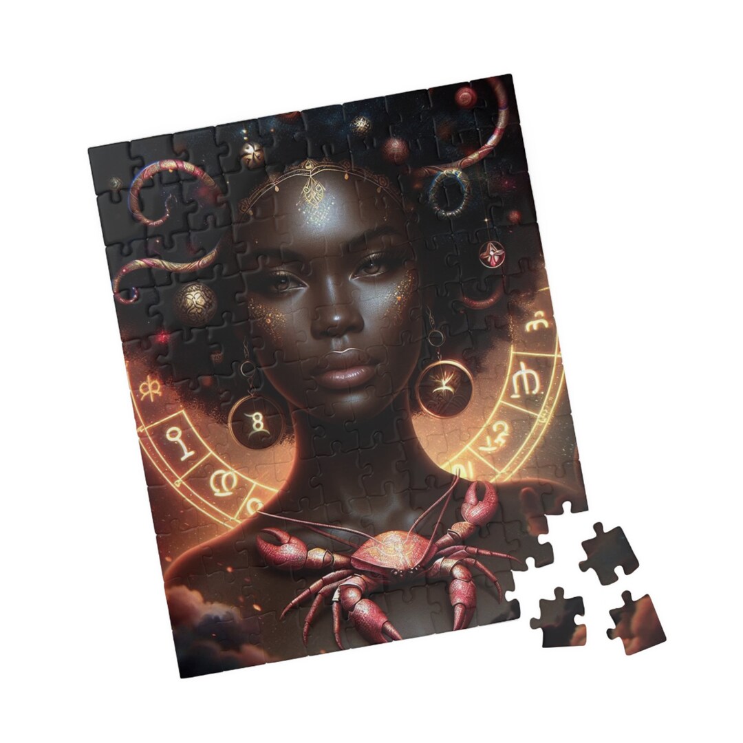 Cancer Queen Puzzle African American Puzzle Zodiac Gift Puzzle Black ...