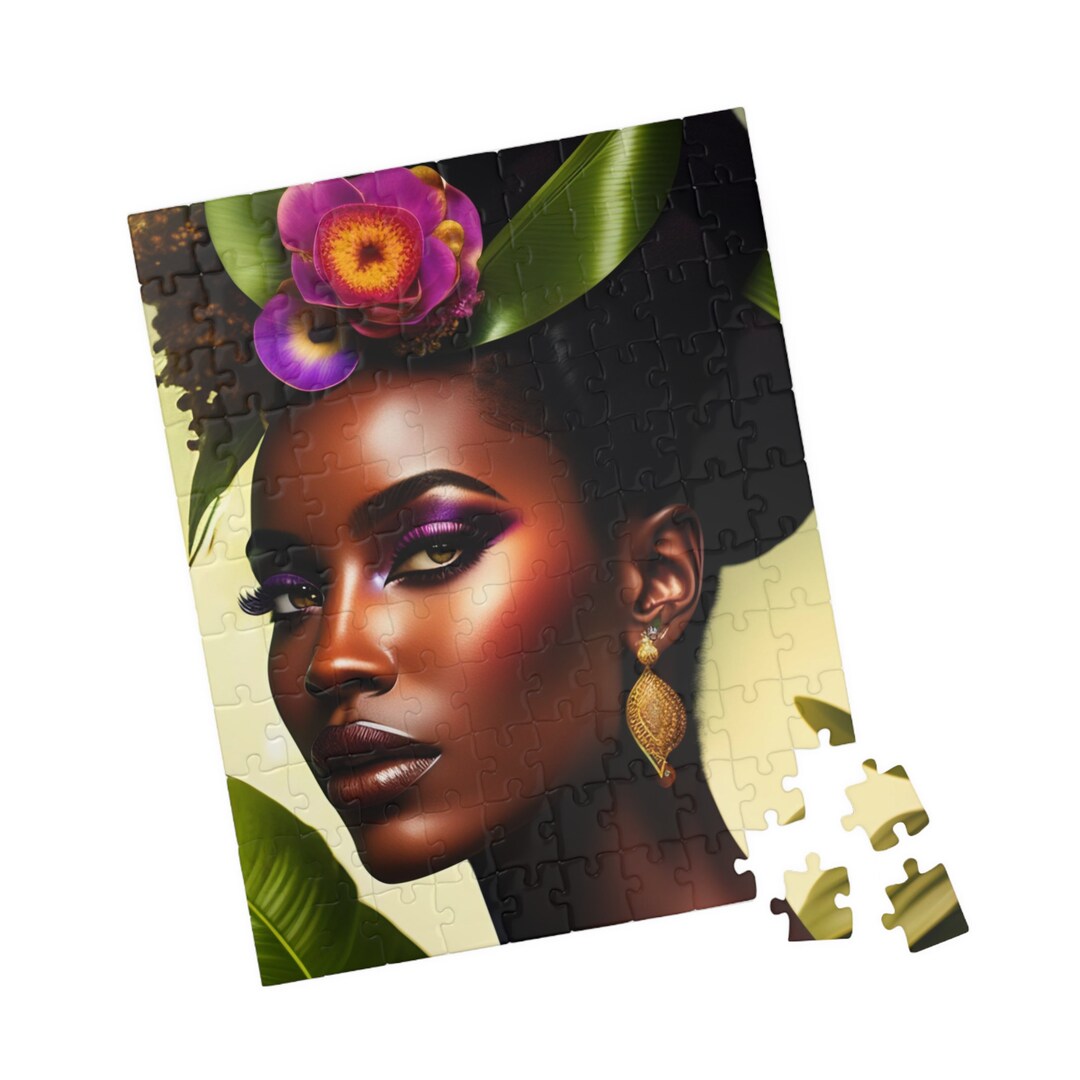 Black Queen Puzzle African American Puzzle Caribbean Woman Puzzle Black ...