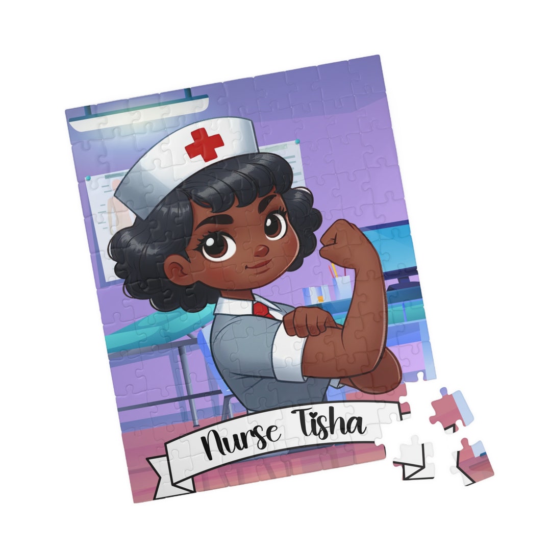 Nurse Puzzle Personalized Puzzle African American Puzzle Black Woman ...