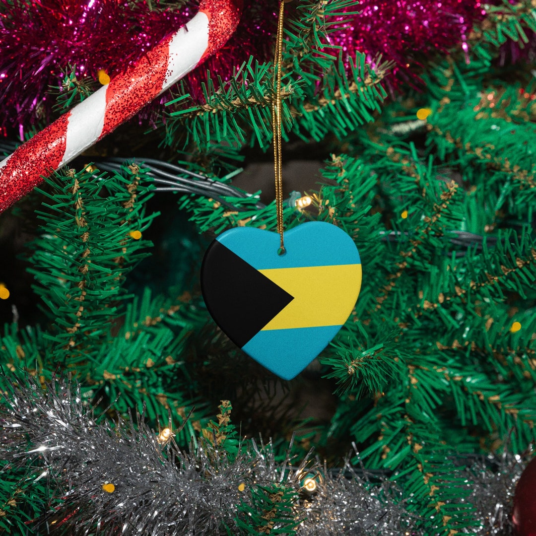 Bahamas Flag Ornament Caribbean Christmas Ornament African American ...