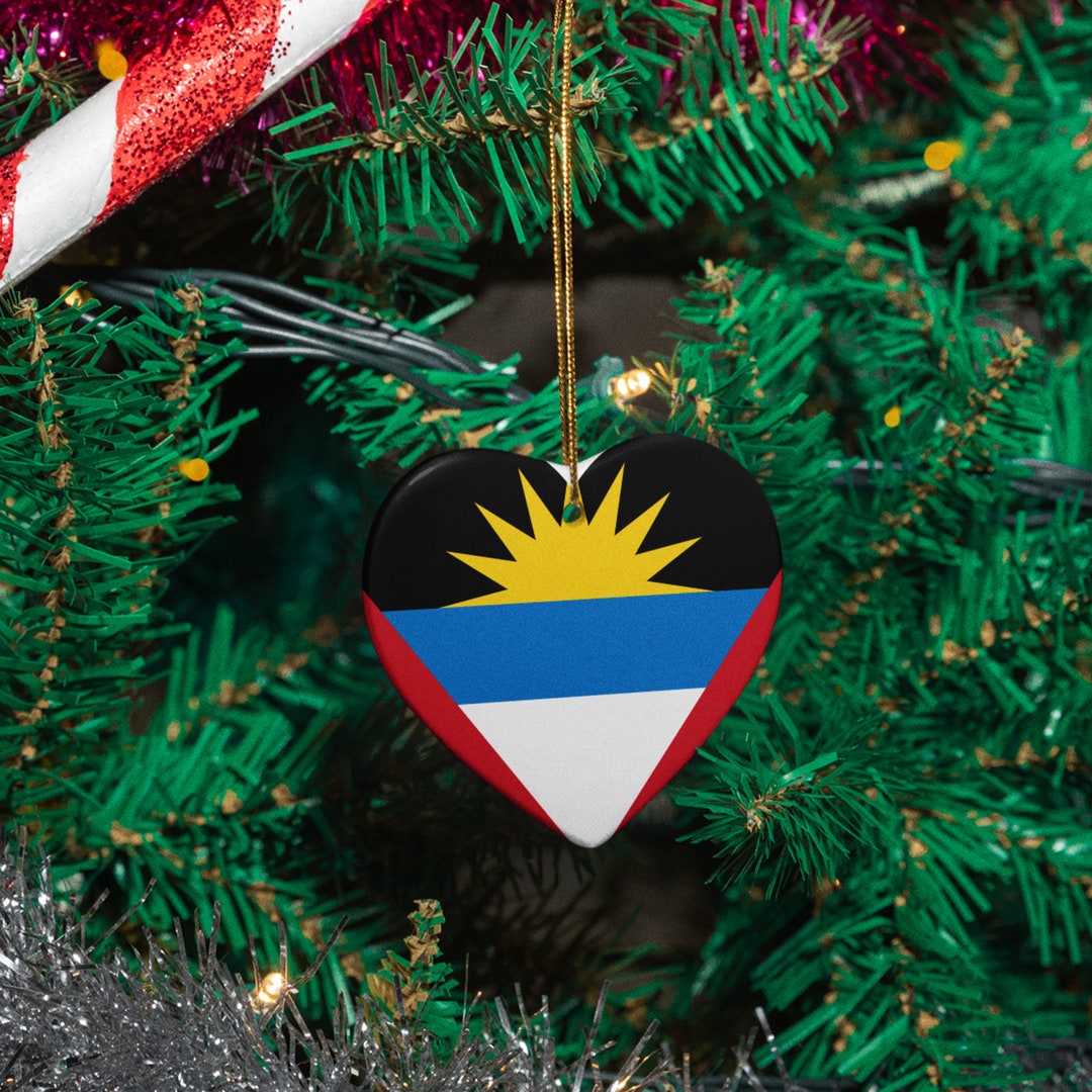 Antigua Flag Ornament Caribbean Christmas Ornament African American ...