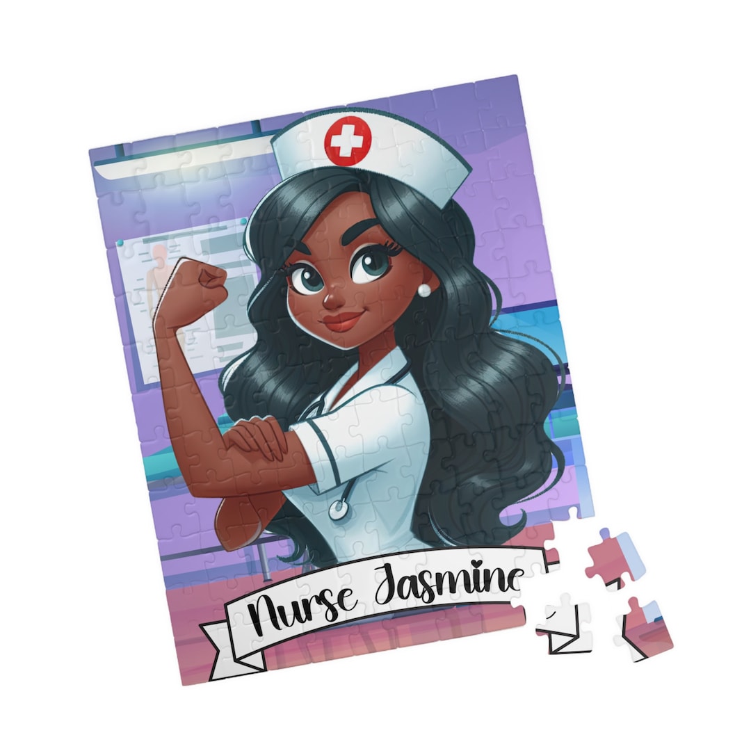 Nurse Puzzle Personalized Puzzle African American Puzzle Black Woman ...