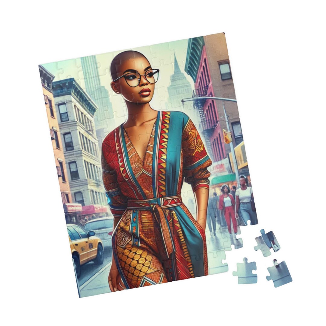 Low Cut Beauty Puzzle African American Puzzle Black Woman Puzzle ...