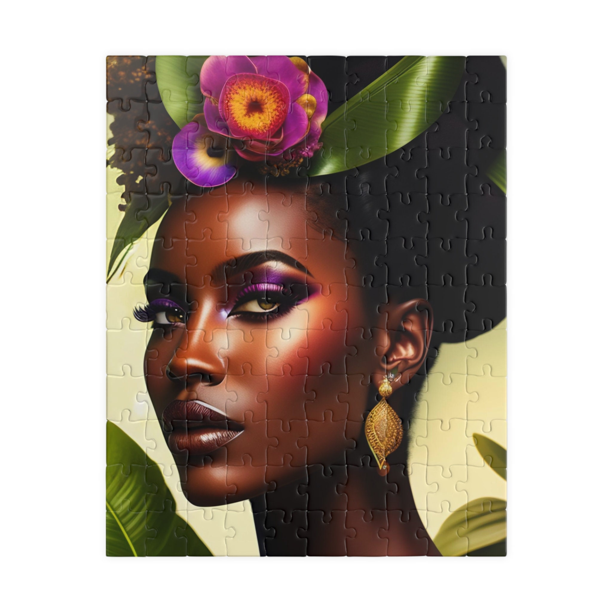 Black Queen Puzzle African American Puzzle Caribbean Woman Puzzle Black ...