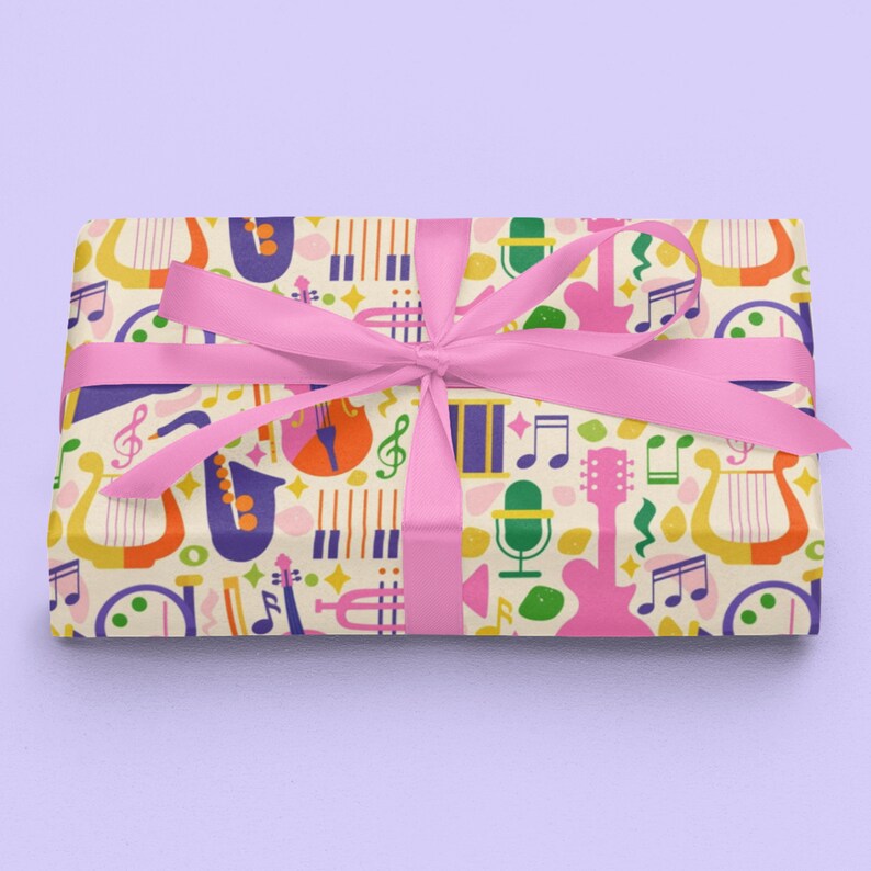Music Wrapping Paper Birthday Wrapping Paper Funny Gift Wrap - Etsy