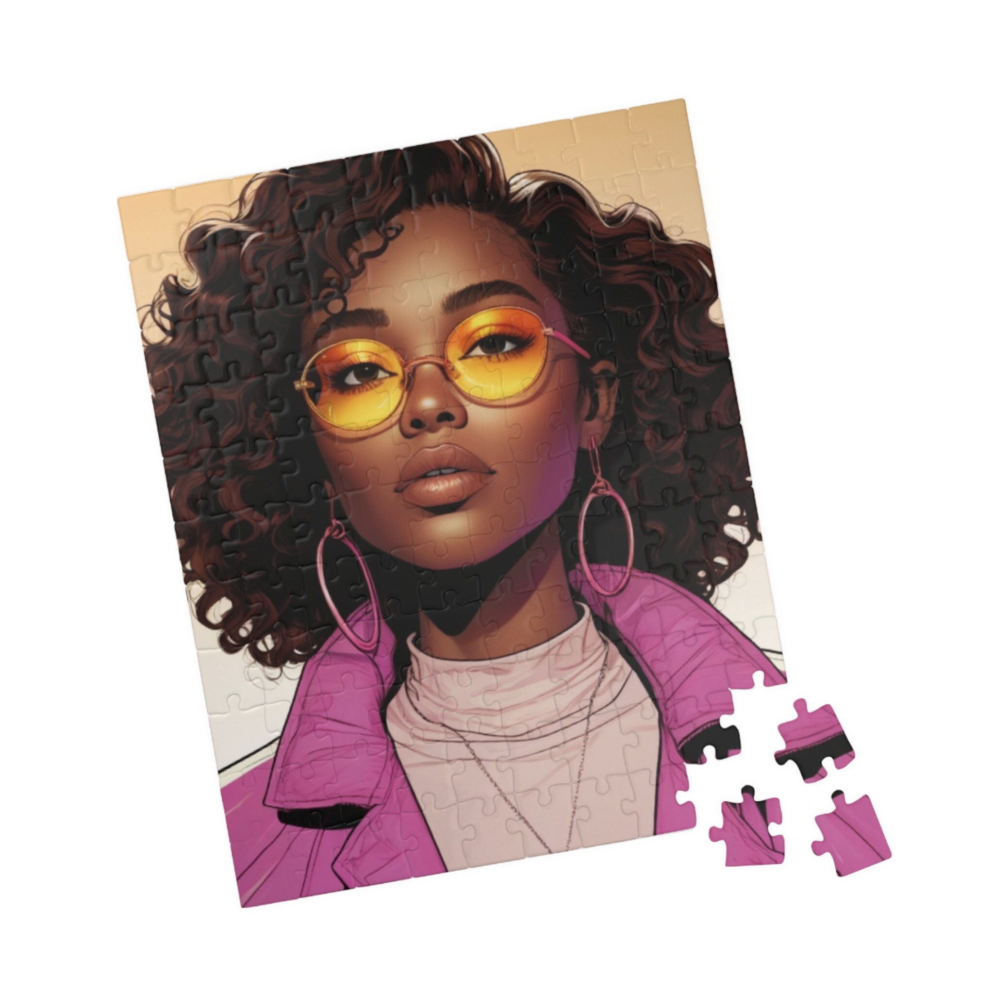 Modern Woman Puzzle African American Puzzle Black Woman Puzzle Birthday ...