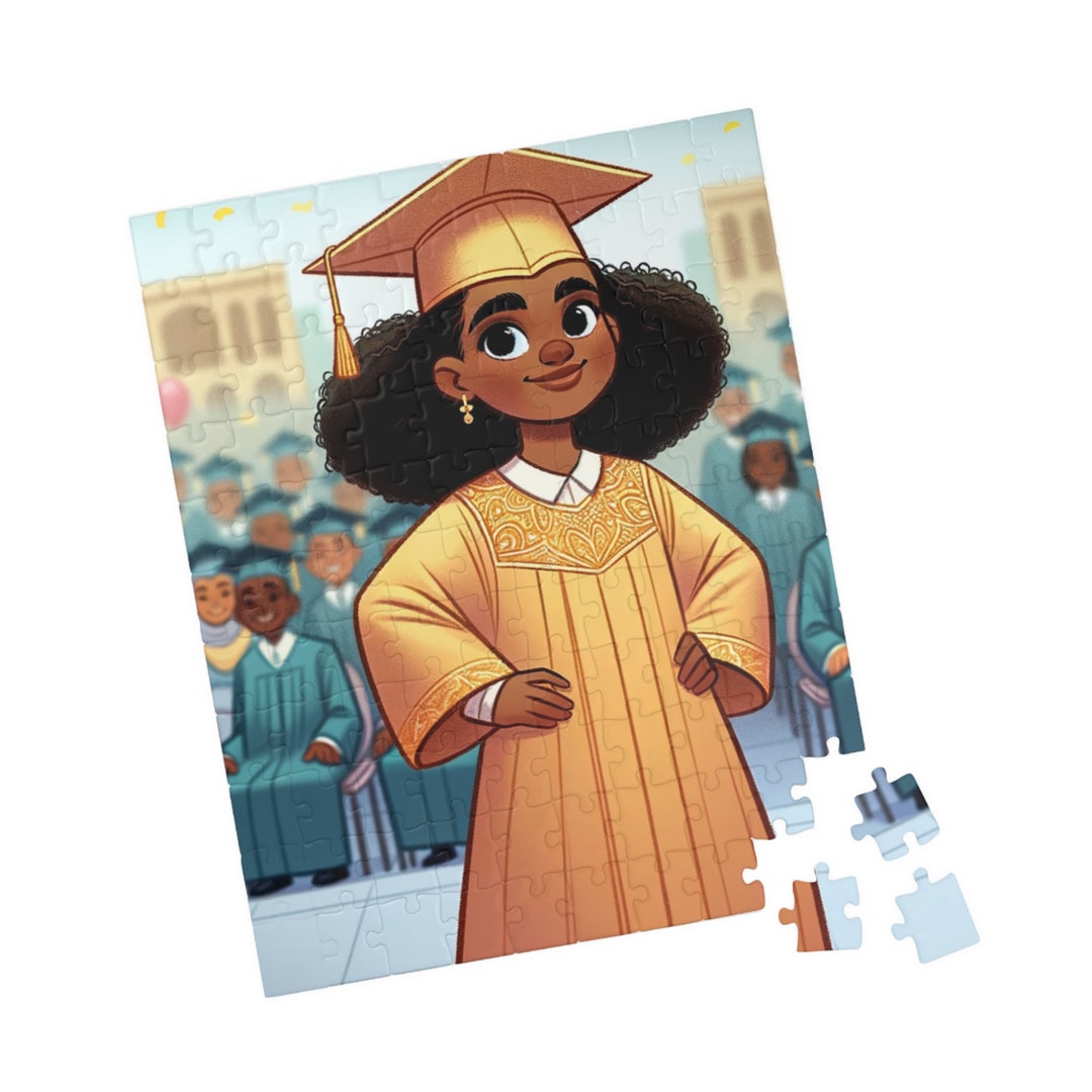 Graduation Puzzle African American Puzzle Black Woman Puzzle Fun ...