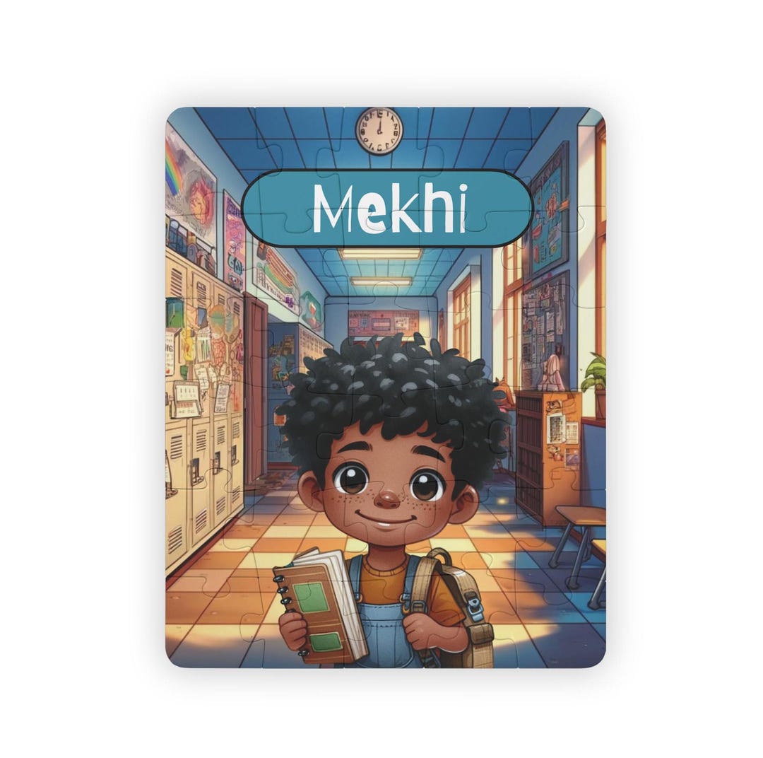 School Boy Puzzle Little Boy Puzzle African American Boy Birthday Gift ...