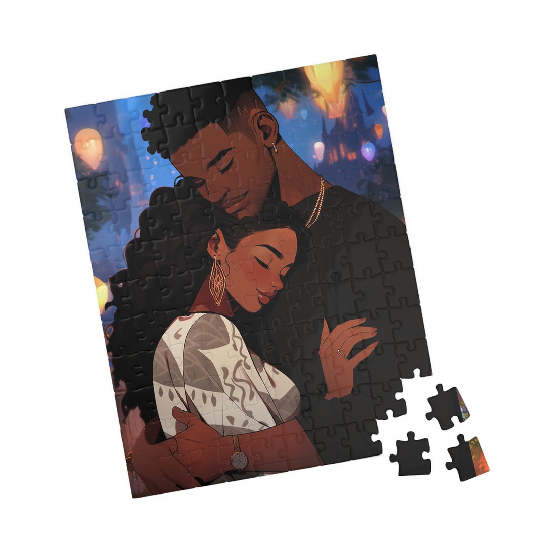 Black Love Puzzle African American Puzzle Couple Activity Puzzle Black ...