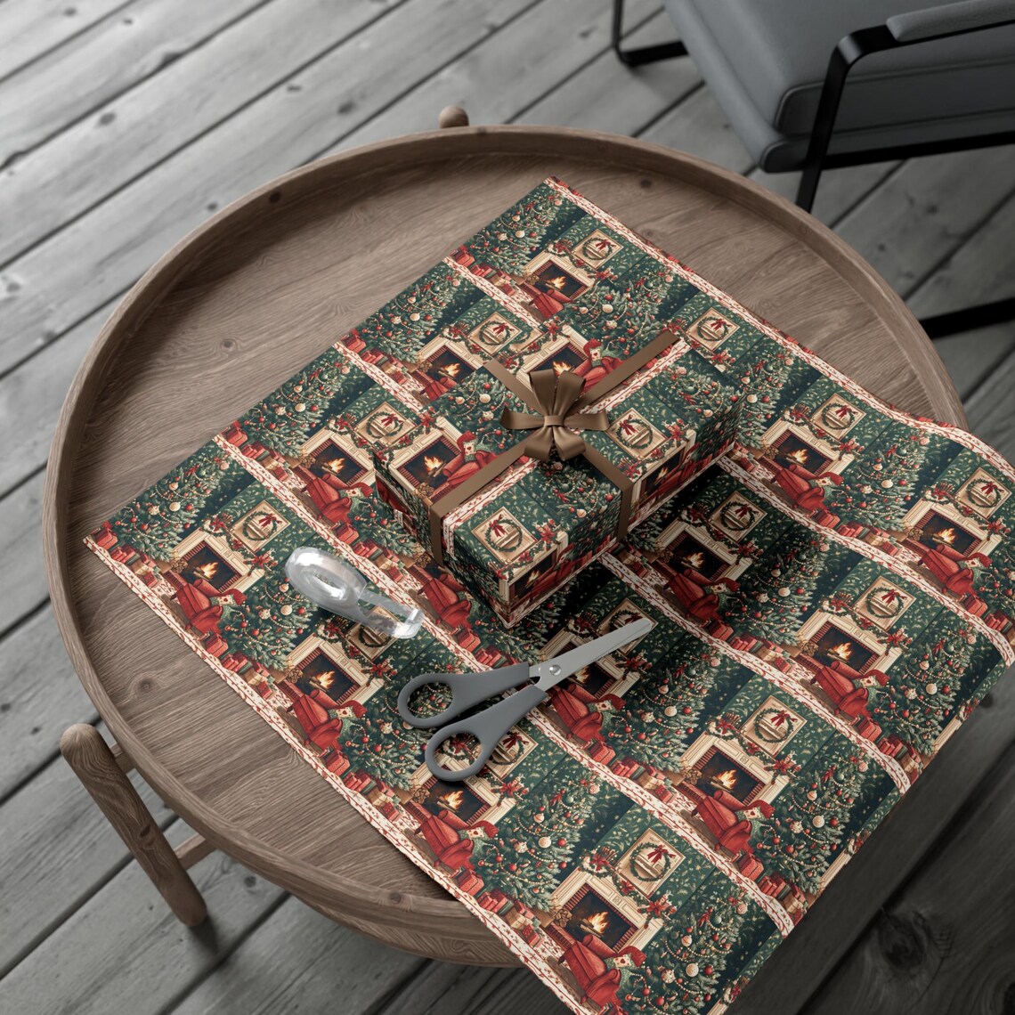 Cozy Christmas Wrapping Paper Cute Wrapping Paper Holiday Wrapping ...