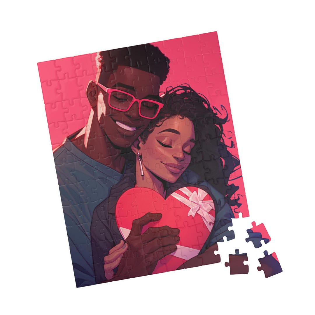 Black Love Puzzle African American Puzzle Couple Activity Puzzle Black ...